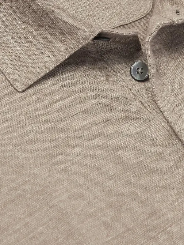 Zegna Linen Polo Shirt - Neutrals