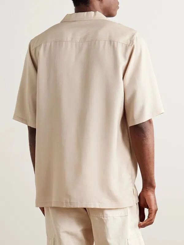 MANAAKI Stormy Waters Camp-collar Printed Lyocell-twill Shirt