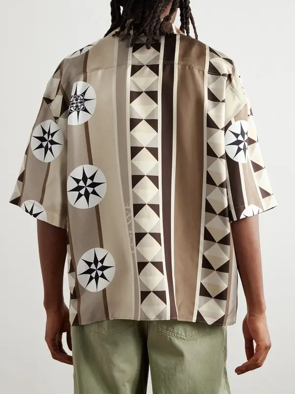 Loewe Paula's Ibiza Oversized Camp-collar Printed Silk-twill Shirt