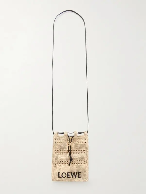 Loewe Raffia Messenger Bag - Neutrals