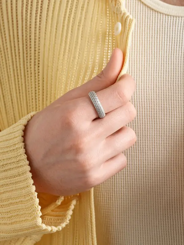 Jacquie Aiche Textured Sterling Ring