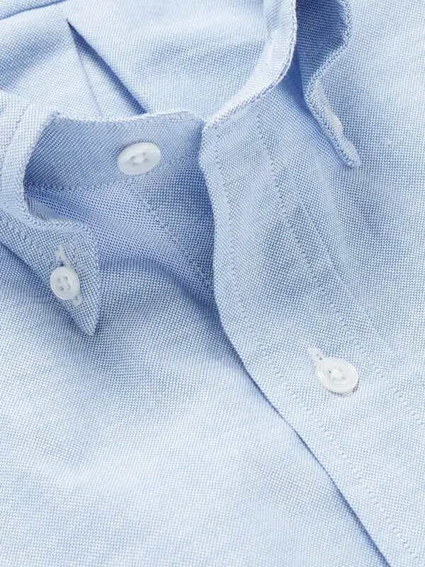 DRAKE'S Button-down Collar Cotton Oxford Shirt