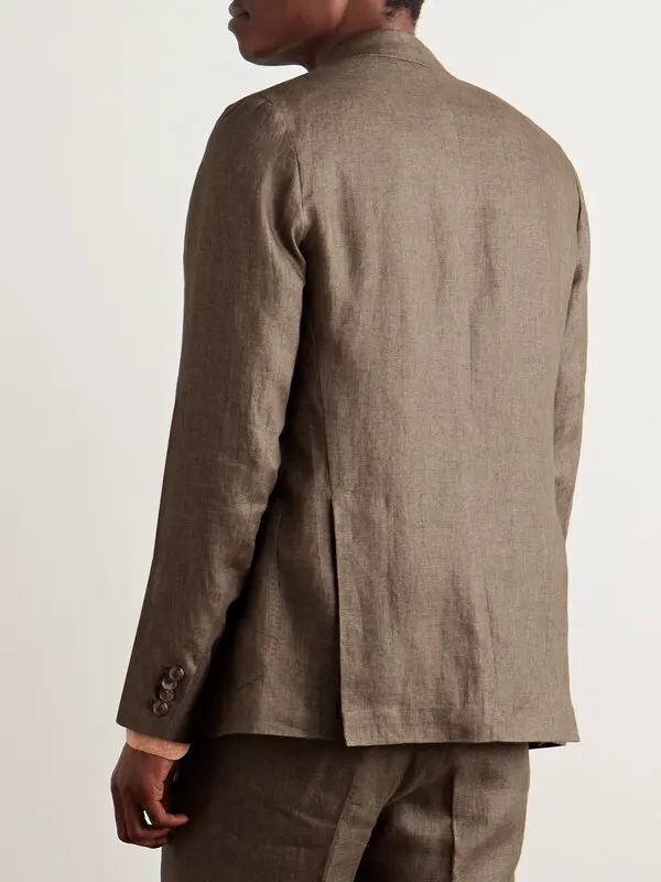 DE PETRILLO Posillipo Unstructured Linen Suit Jacket