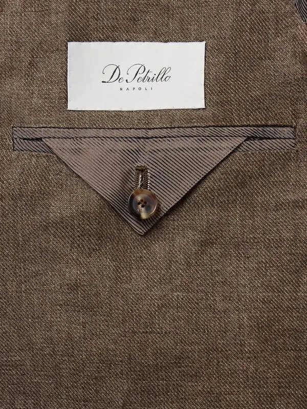 DE PETRILLO Posillipo Unstructured Linen Suit Jacket