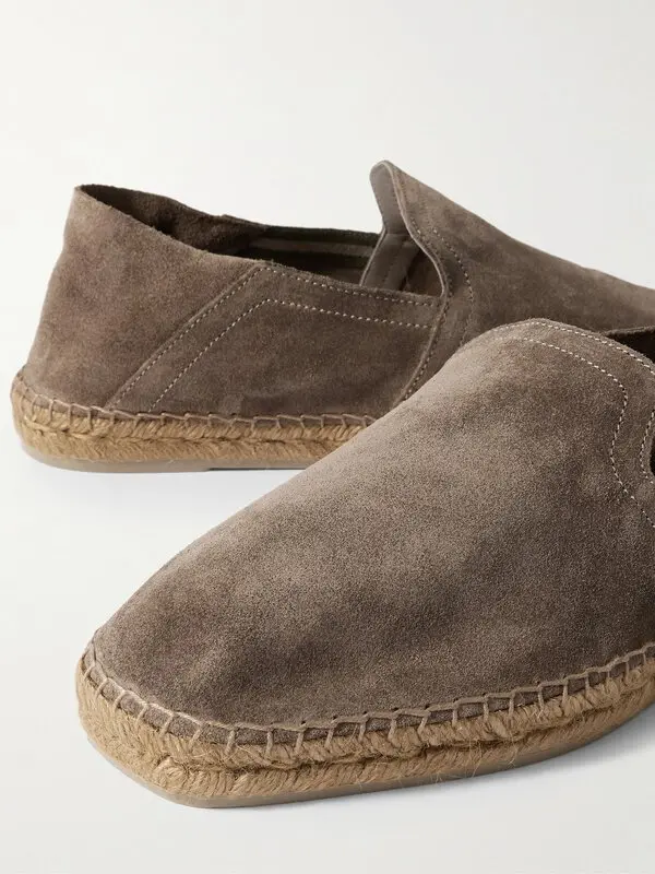 CastaÑer Parker Collapsible-heel Suede Espadrilles - Brown