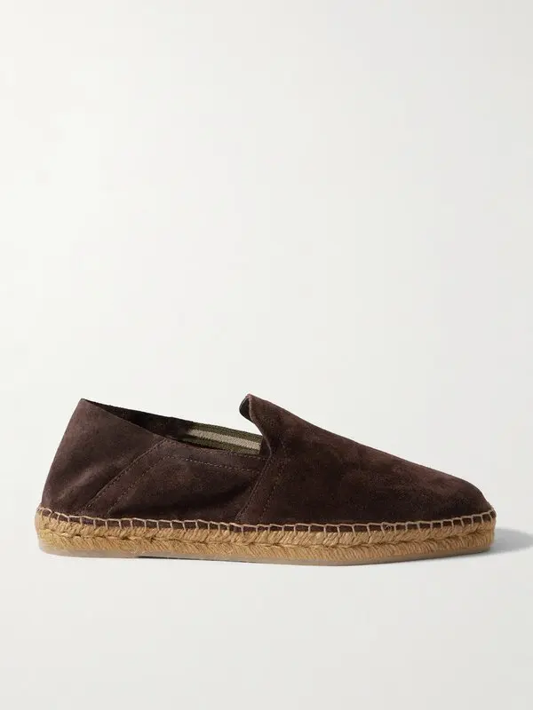 CastaÑer Parker Collapsible-heel Suede Espadrilles - Brown