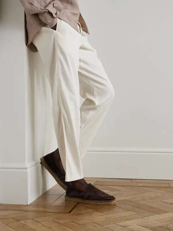 CastaÑer Parker Collapsible-heel Suede Espadrilles - Brown
