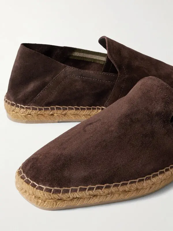 CastaÑer Parker Collapsible-heel Suede Espadrilles - Brown