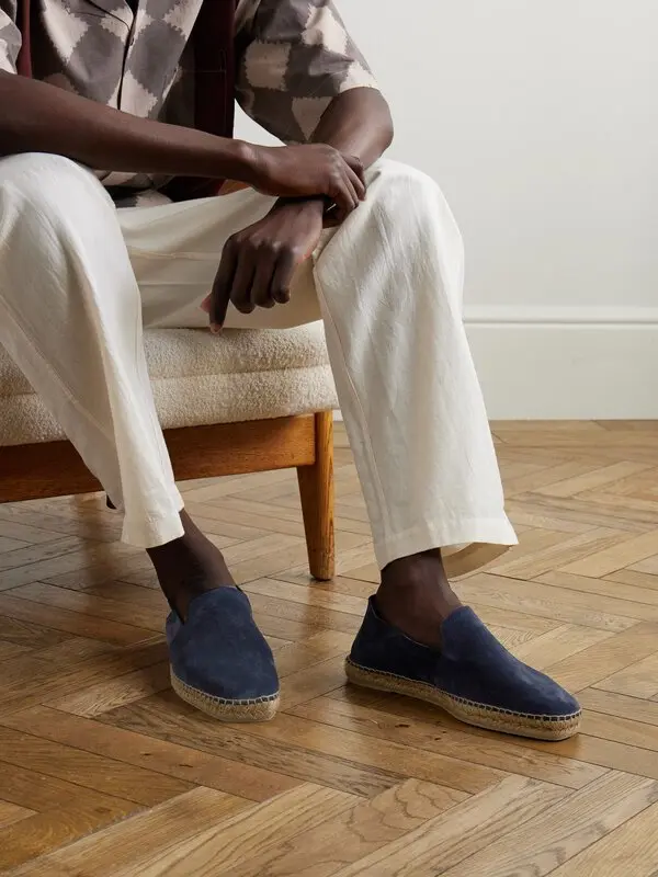 CastaÑer Parker Collapsible-heel Suede Espadrilles - Blue