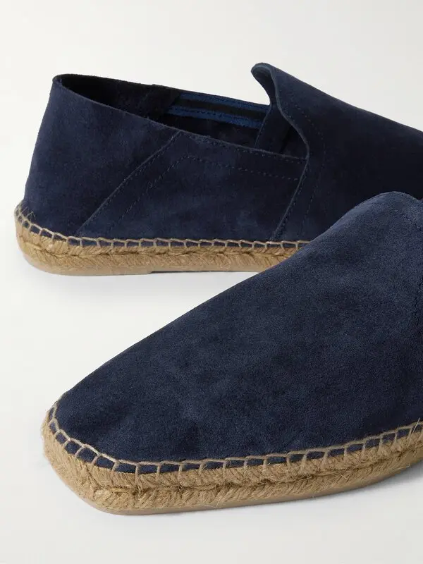 CastaÑer Parker Collapsible-heel Suede Espadrilles - Blue