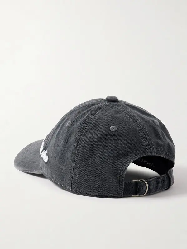 Acne Studios Kappa Embroidered Baseball Cap - Black | Editorialist