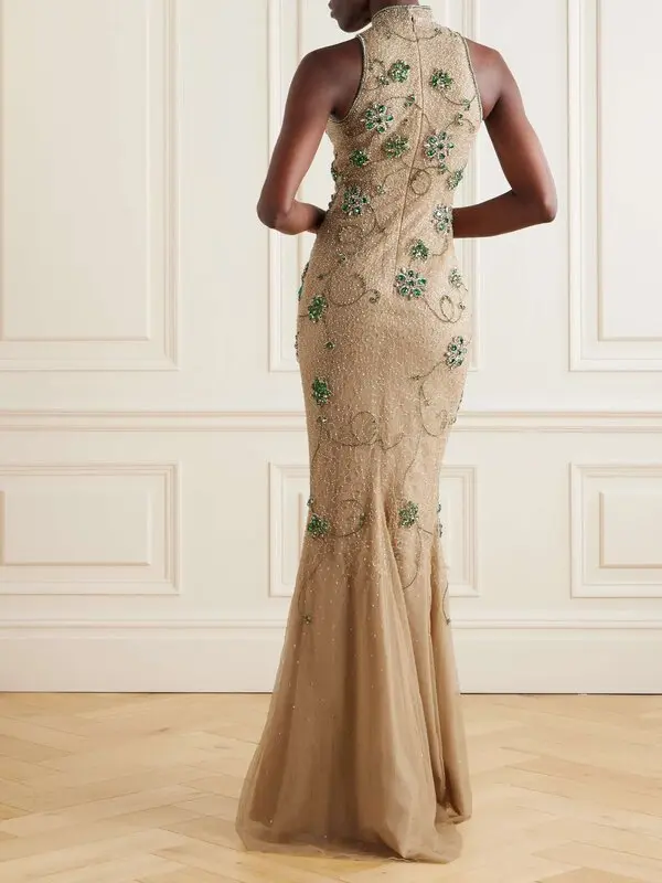 green emerald velvet dress Golden Hour Gown By Georges Hobeika  Elilhaam