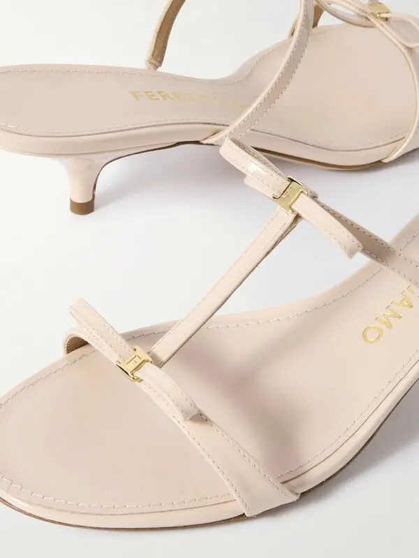 FERRAGAMO Abili Patent-leather Mules