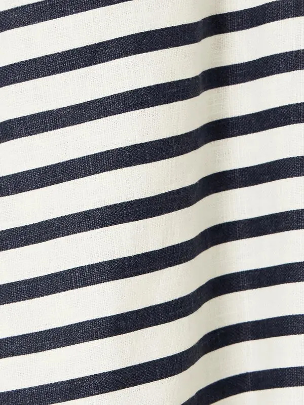 Faithfull The Brand Julia Striped Linen Mini Dress - Blue