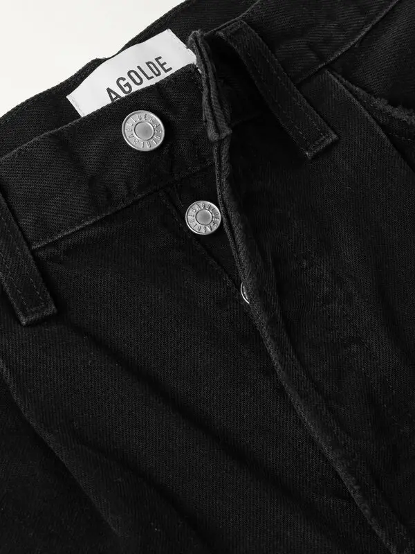 AGOLDE Rhoda Pleated Denim Shorts