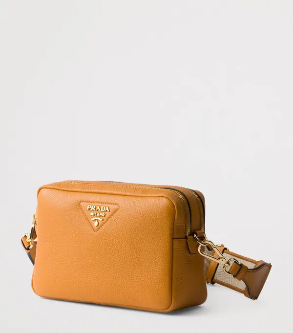 Prada Small Leather Cross-body Bag - Orange