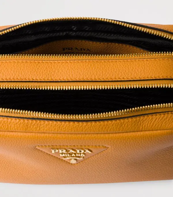 Prada Small Leather Cross-body Bag - Orange