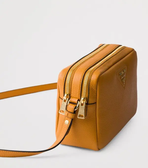 Prada Small Leather Cross-body Bag - Orange