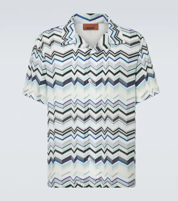 Missoni Zigzag Bowling Shirt - Blue