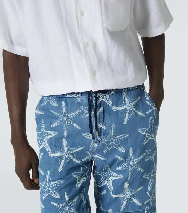 Vilebrequin Printed Denim Bermuda Shorts