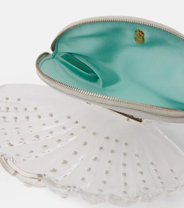 AQUAZZURA Crystal Shell Clutch - Transparent