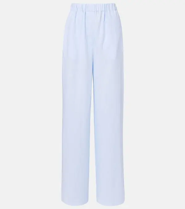Loro Piana Valerio High-rise Wide-leg Pants - Blue