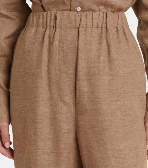 Loro Piana Valerio High-rise Wide-leg Pants - Brown