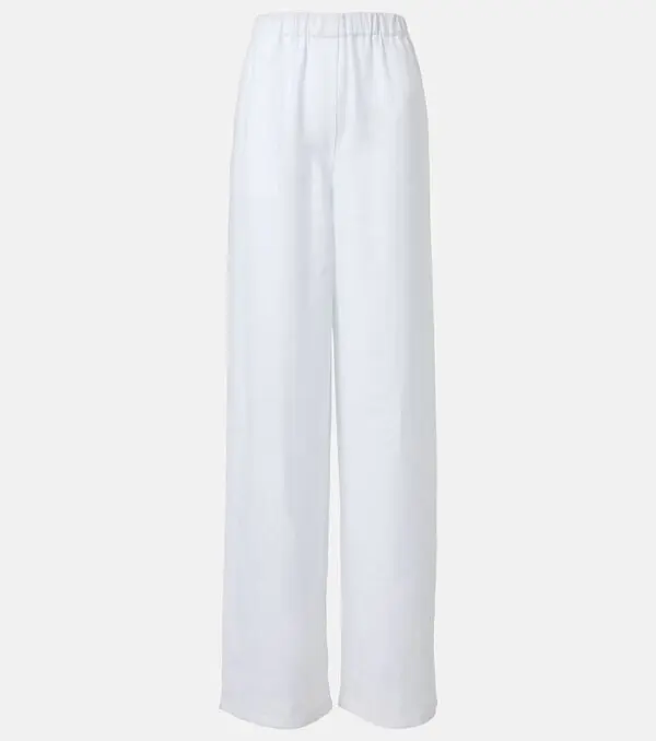 Loro Piana Valerio High-rise Wide-leg Pants - White
