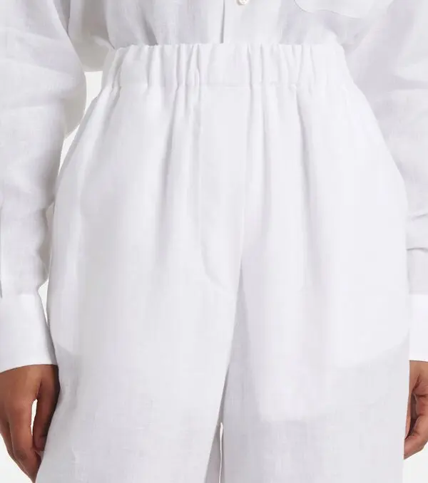 Loro Piana Valerio High-rise Wide-leg Pants - White