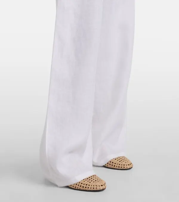 Loro Piana Valerio High-rise Wide-leg Pants - White