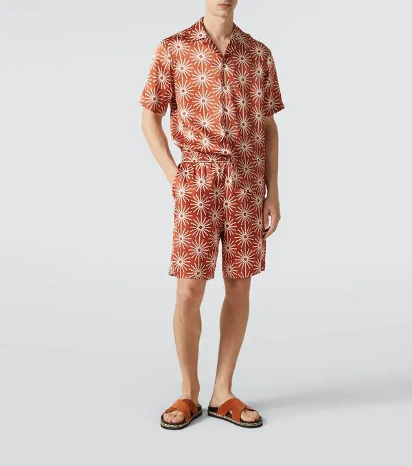 Frescobol Carioca Palma Printed Shorts - Orange