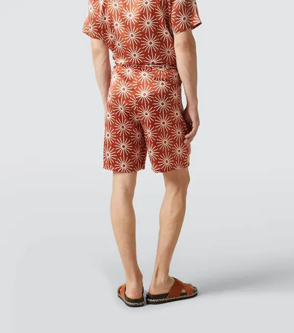 Frescobol Carioca Palma Printed Shorts - Orange