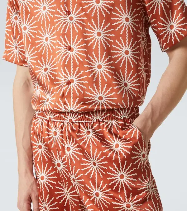 Frescobol Carioca Palma Printed Shorts - Orange