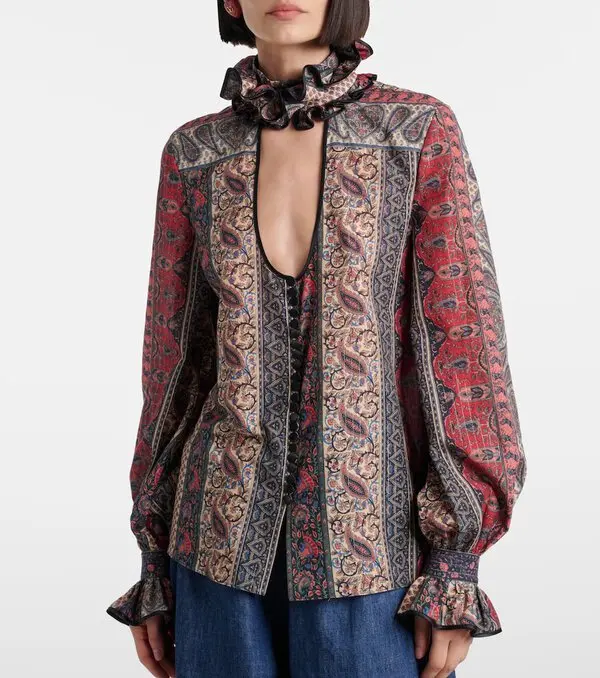 Valentino Garavani Paisley Cotton Muslin Blouse - Multicoloured