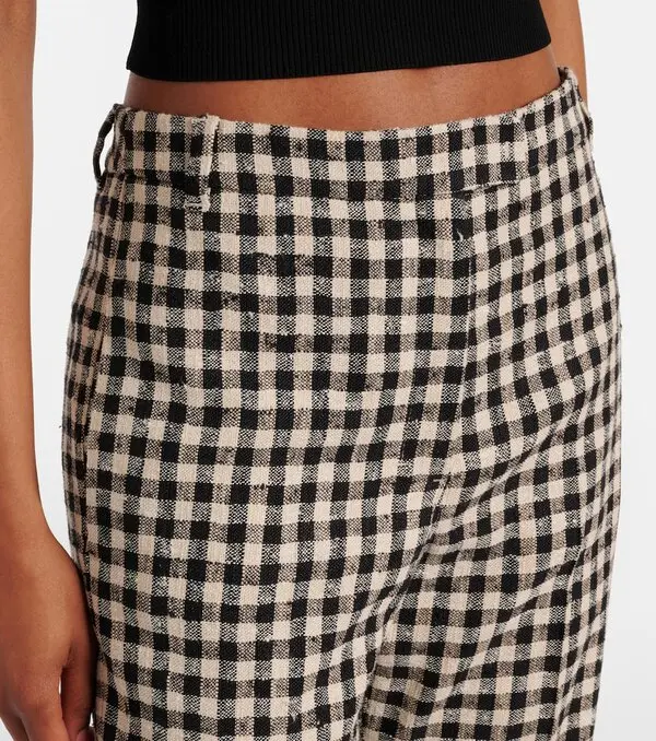Max Mara Daisy Gingham Cropped Pants