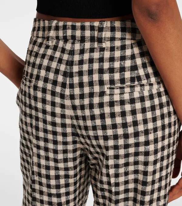 Max Mara Daisy Gingham Cropped Pants
