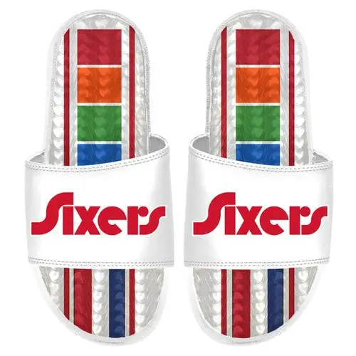 ISLIDE Philadelphia 76ers 2024/25 City Edition Gel Slide Sandals - White