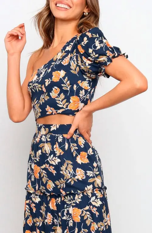 PETAL & PUP Aimee One-shoulder Crop Top