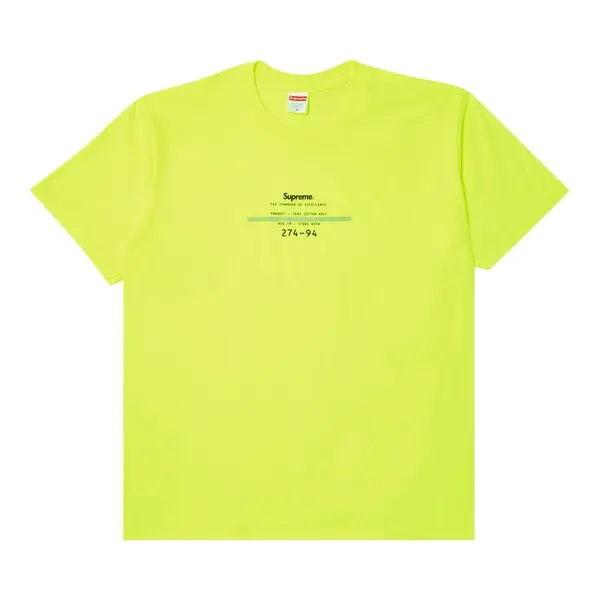 Supreme Standard Tee 'fluorescent - Yellow