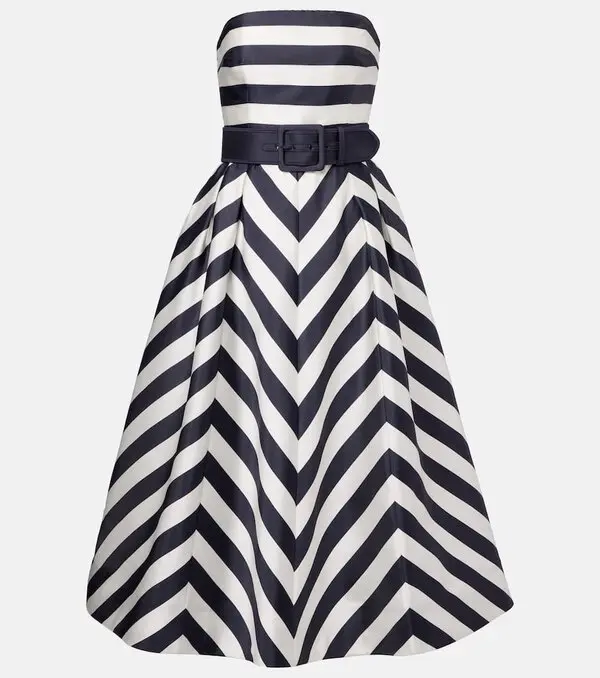 Rebecca Vallance Ariadne Striped Midi Dress