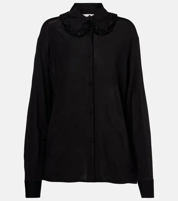 JIL SANDER Ruffled Viscose Blouse