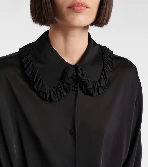 JIL SANDER Ruffled Viscose Blouse