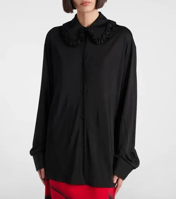 JIL SANDER Ruffled Viscose Blouse