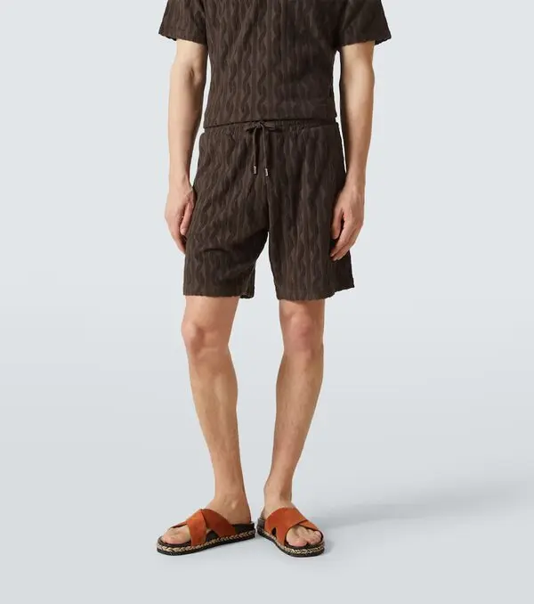 Frescobol Carioca Augusto Cotton Jacquard Shorts