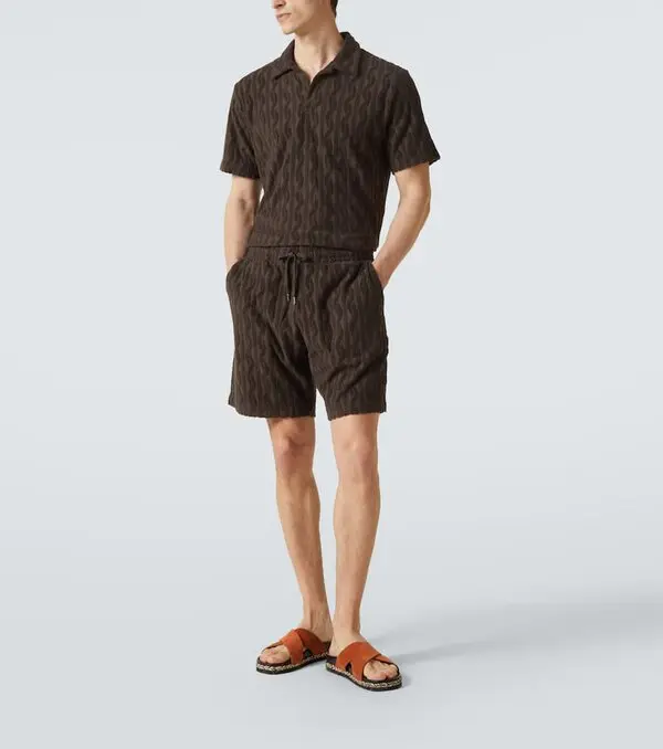 Frescobol Carioca Augusto Cotton Jacquard Shorts