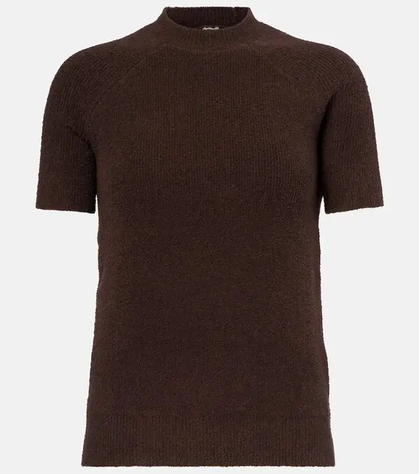 TOTEME Knitted Cotton-blend Terry Top