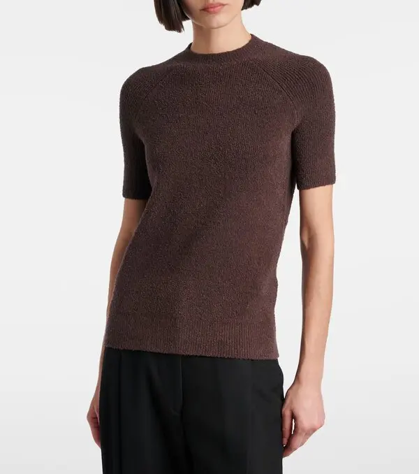 TOTEME Knitted Cotton-blend Terry Top