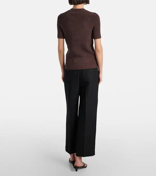 TOTEME Knitted Cotton-blend Terry Top