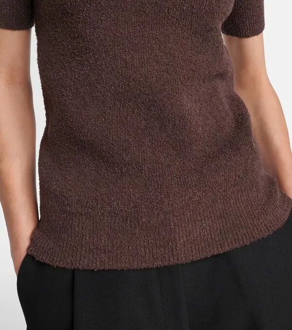 TOTEME Knitted Cotton-blend Terry Top