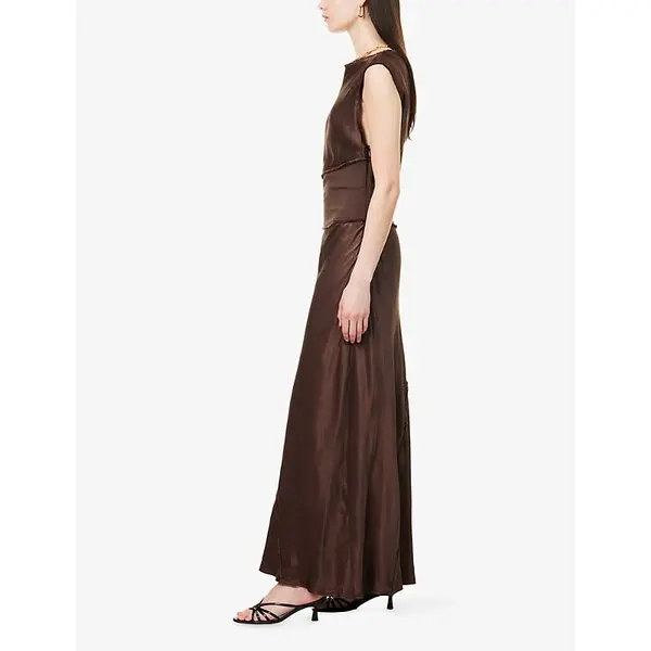dissh brown dress HAL CHOC SLEEVELESS MIDI DRESS main image 1